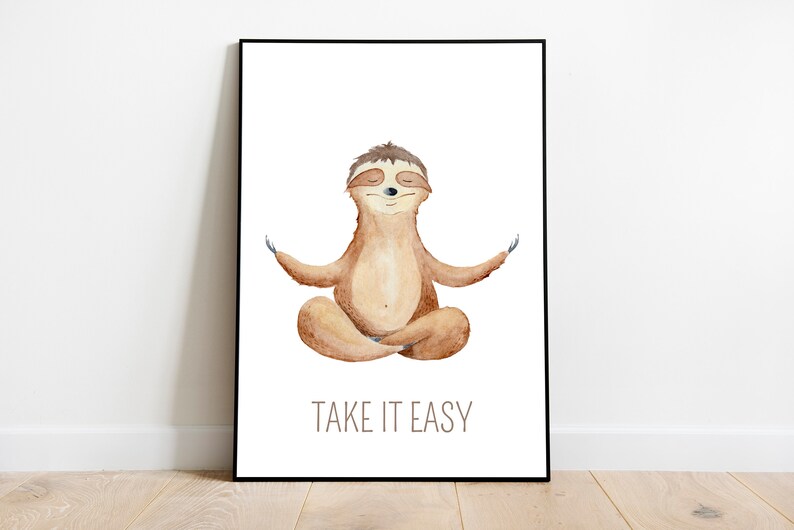 Sloth Printable Wall Art Digital Download Gallery Wall Set - Etsy