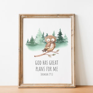 Woodland Animals With Bible Verse Printable Wall Art, Digital Download ...