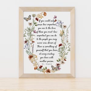 Mr. Rogers Quote Printable Wall Art, Digital Download, School Counselor ...