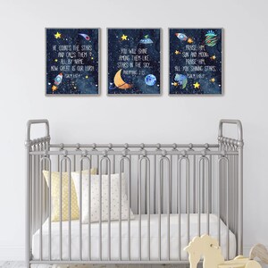 Outer Space Printable Wall Art With Bible Verses, Digital Download ...