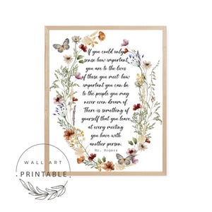 Mr. Rogers Quote Printable Wall Art, Digital Download, School Counselor ...