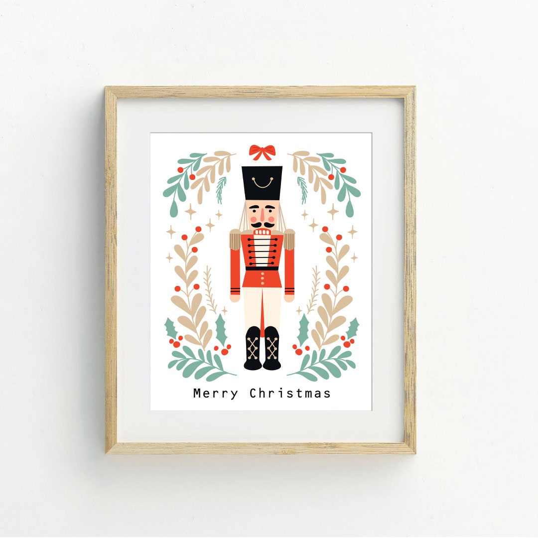 Nutcracker Soldier Printable Wall Art, Digital Download, Christmas ...