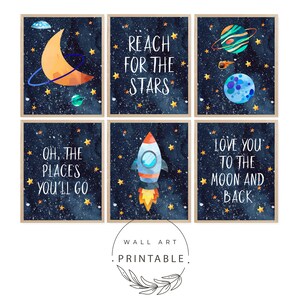 Watercolor Outer Space Printable Wall Art Digital Download - Etsy