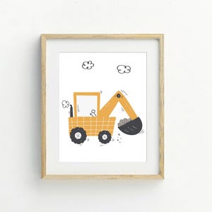 Construction Trucks Printable Wall Art, Digital Download Construction ...