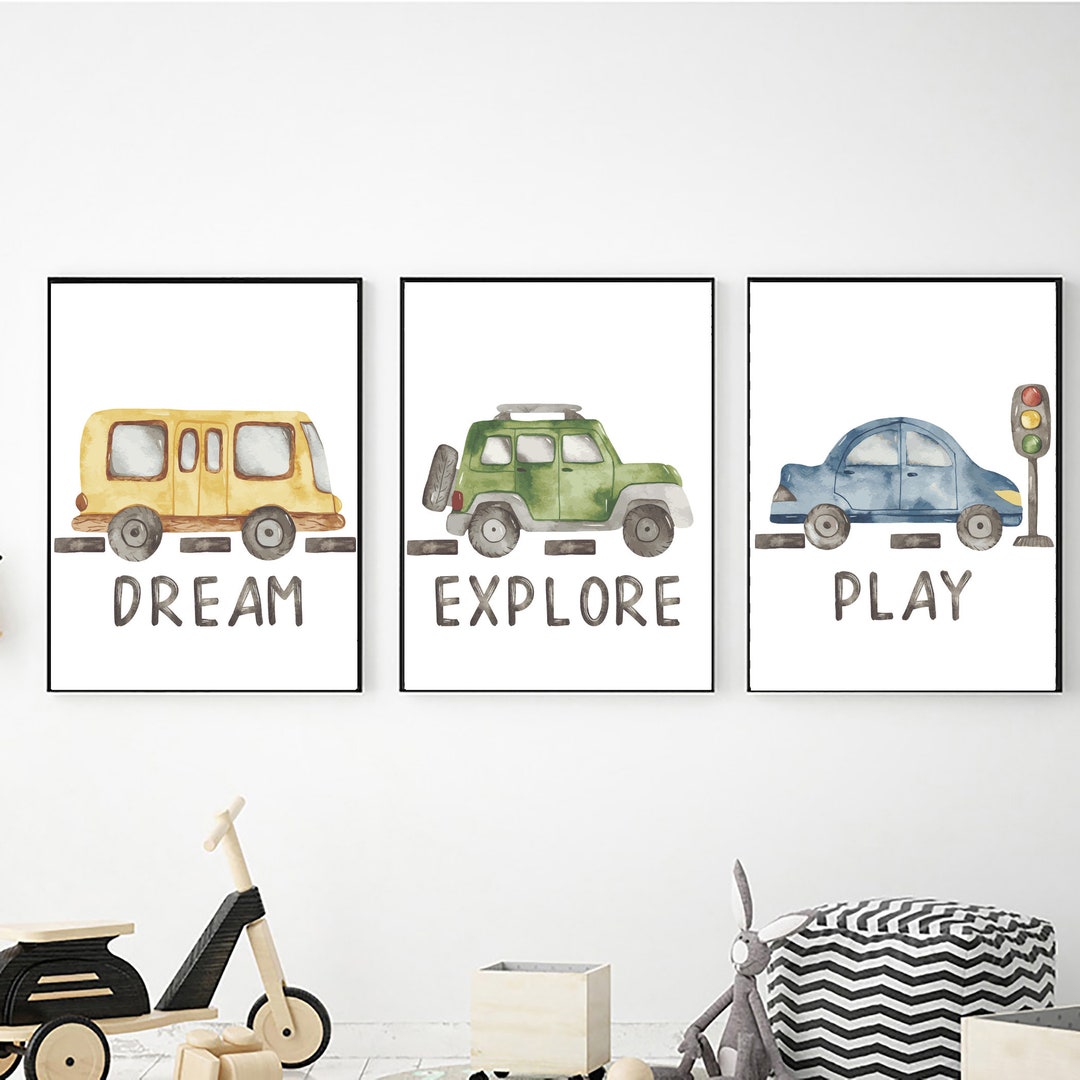 Watercolor Transportation Printable Wall Art Digital - Etsy