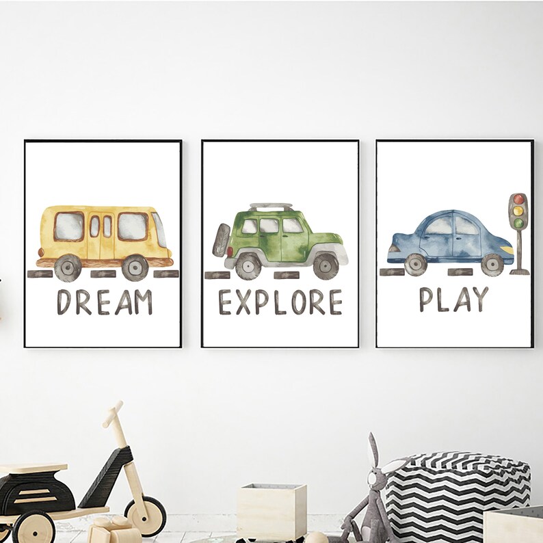 Watercolor Transportation Printable Wall Art Digital - Etsy