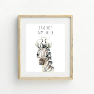 Baby Safari Animals With Bible Verses Printable Wall Art, Digital ...
