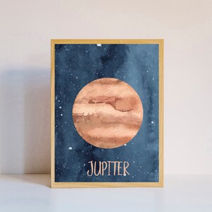 Watercolor Solar System Printable Wall Art Set, Digital Download,space ...