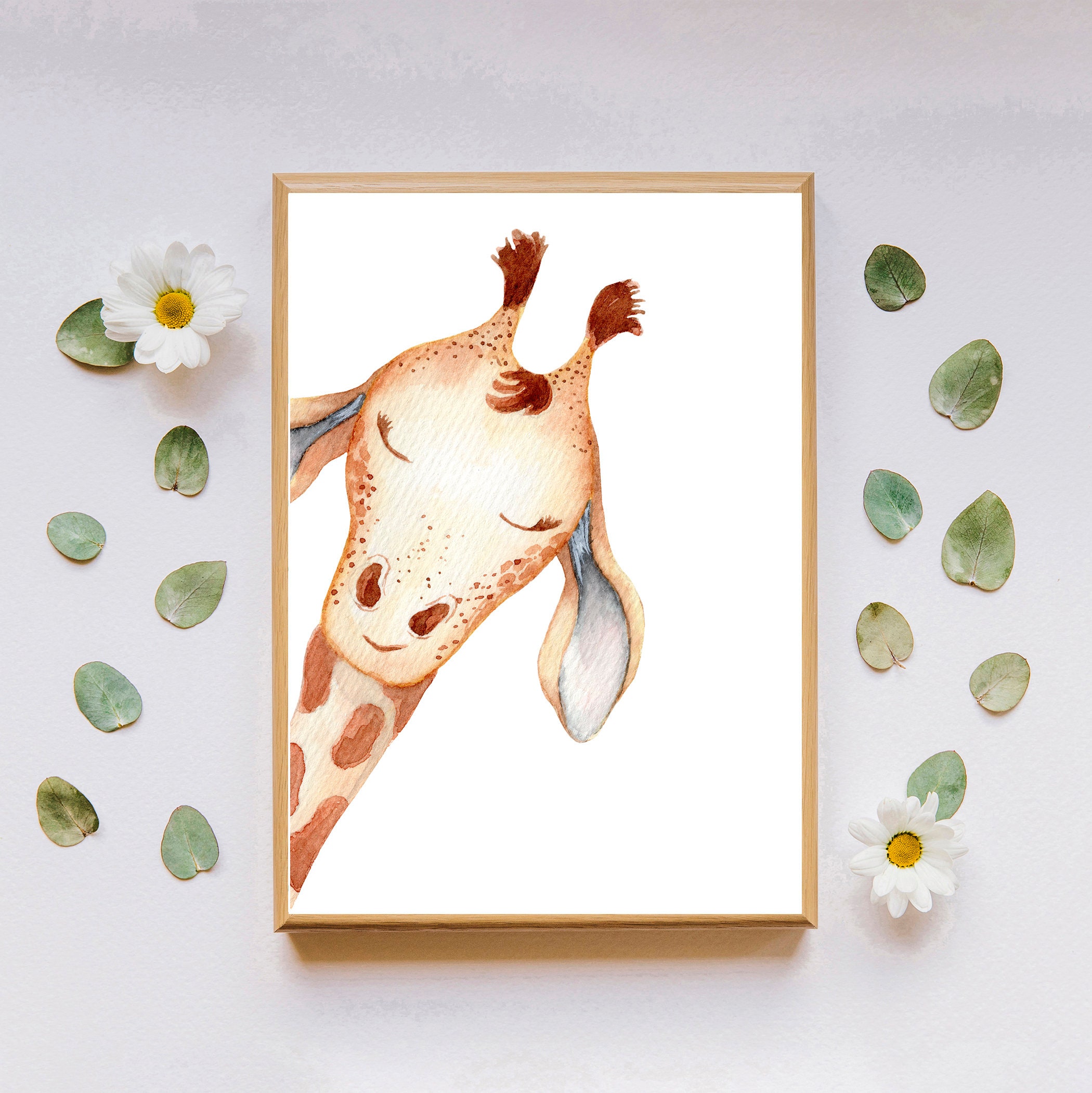 Giraffe Wall Art Printable Set Digital Download Set of 3 | Etsy