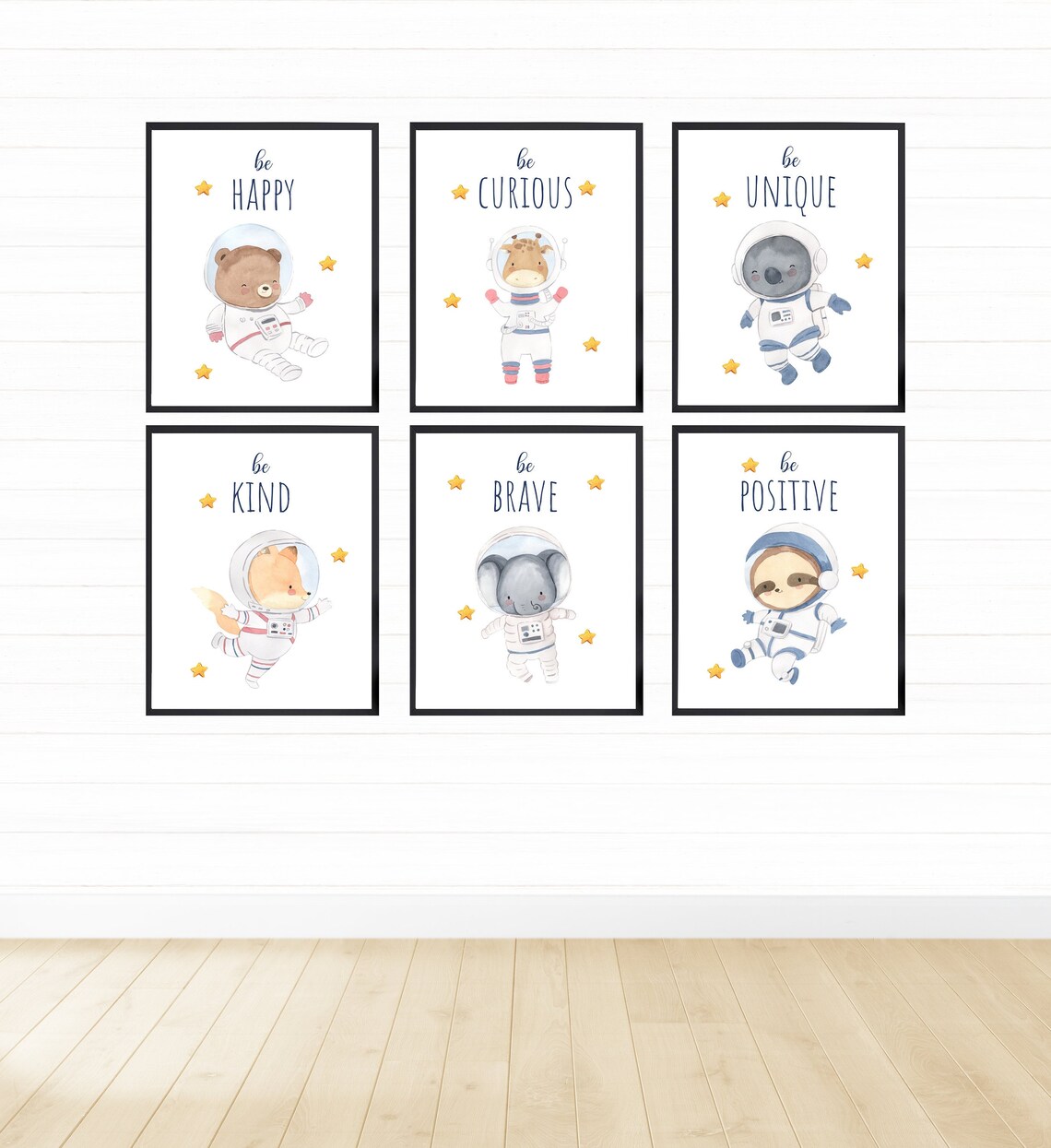 Animal Astronauts in Space Printable Wall Art Digital - Etsy