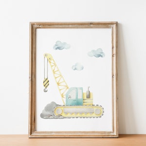 Printable Construction Wall Art Set Digital Download - Etsy