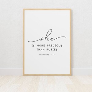 Proverbs 3:15 Print, Printable Wall Art, Digital Download, Bible Verse ...