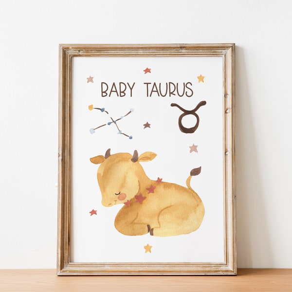 Baby Taurus Wall Art - Etsy