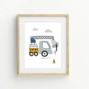Printable Construction Posters, Printable Wall Art, Digital Download ...