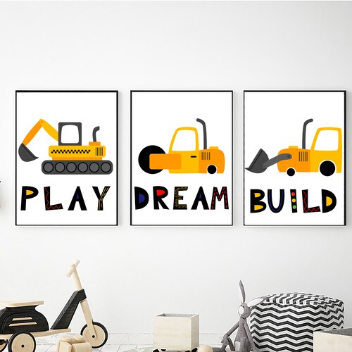 Printable Construction Wall Art Digital Download Printable - Etsy