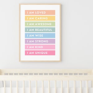 Kids Positive Affirmations Printable Wall Art, Educational Poster ...