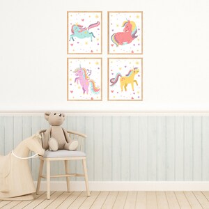 Unicorn Printable Wall Art for Girl Bedroom Decor, Digital Download ...