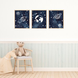 Buy Watercolor Outer Space Wall Art, Digital Download, Printable Wall ...