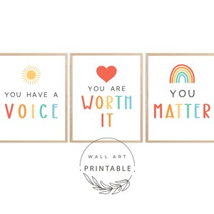 Classroom Prints, Printable Wall Art, Digital Download, Inspirational ...