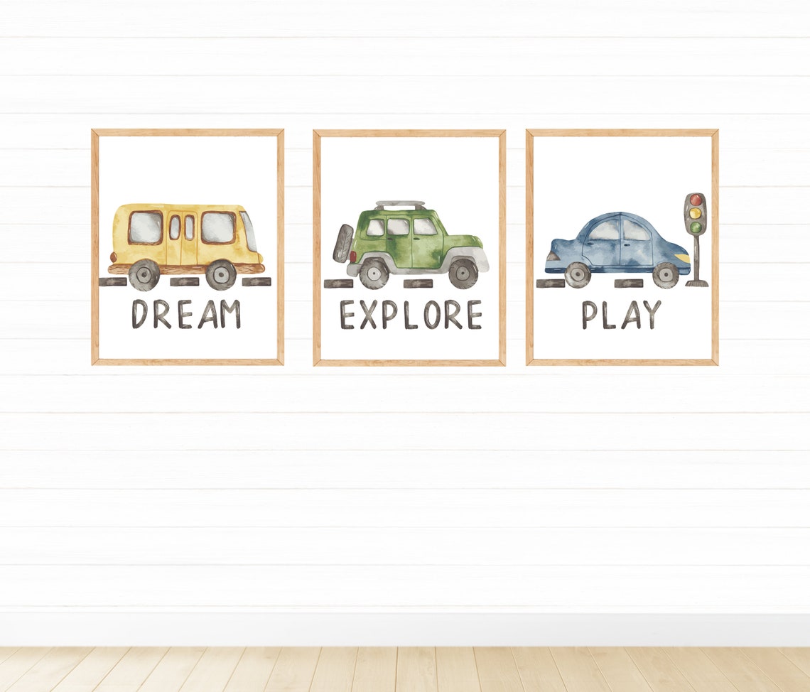 Watercolor Transportation Printable Wall Art Digital - Etsy