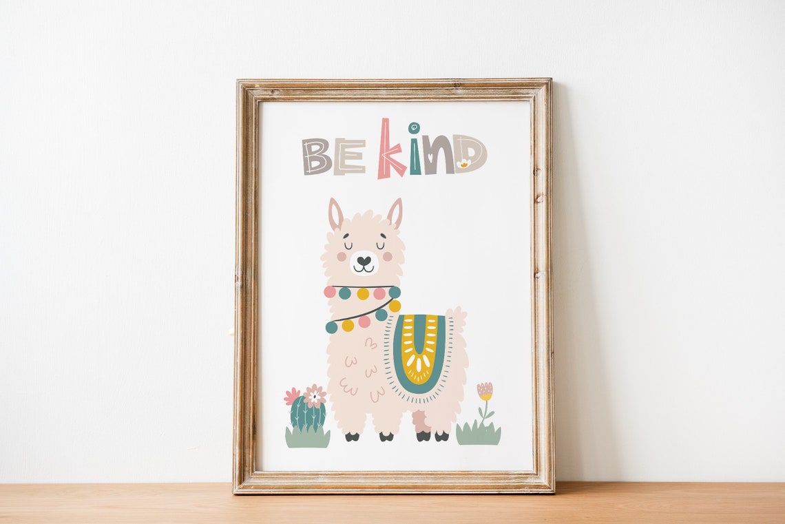 Printable Llama Wall Art Set Digital Download Printable Wall | Etsy