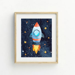 Watercolor Outer Space Printable Wall Art Digital Download - Etsy