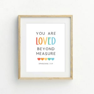 Rainbow With Bible Verse Prints, Printable Wall Art, Digital Download ...