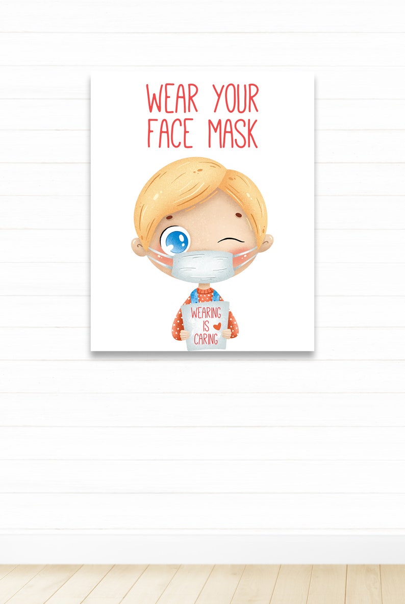 Wear Your Mask Printable School Sign Digital Download | Etsy