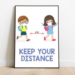 Classroom Covid Rules Printable Wall Art Digital Download | Etsy