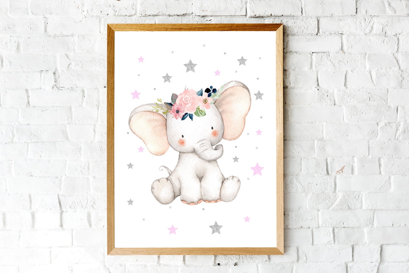 Set of 3 Elephant Prints Printable Wall Art Digital | Etsy