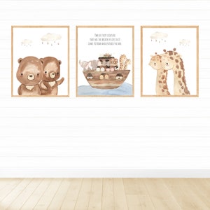 Noah's Ark Printable Wall Art, Digital Download, Nursery Decor, Kids ...