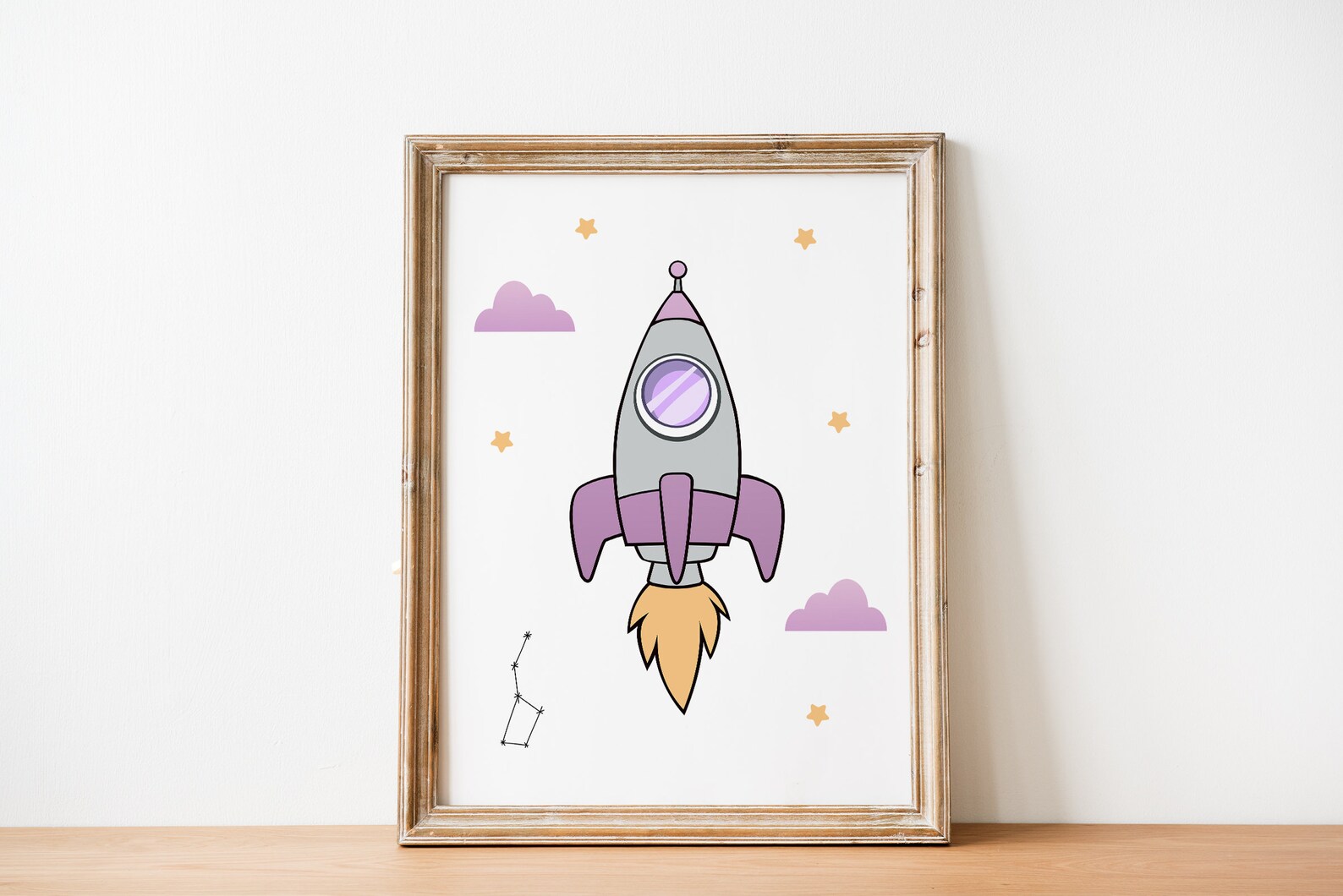 Space Girls Room Wall Art Digital Download Printable Wall | Etsy