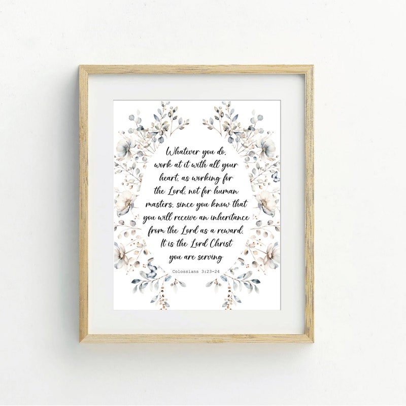 Colossians 3 23 - Etsy