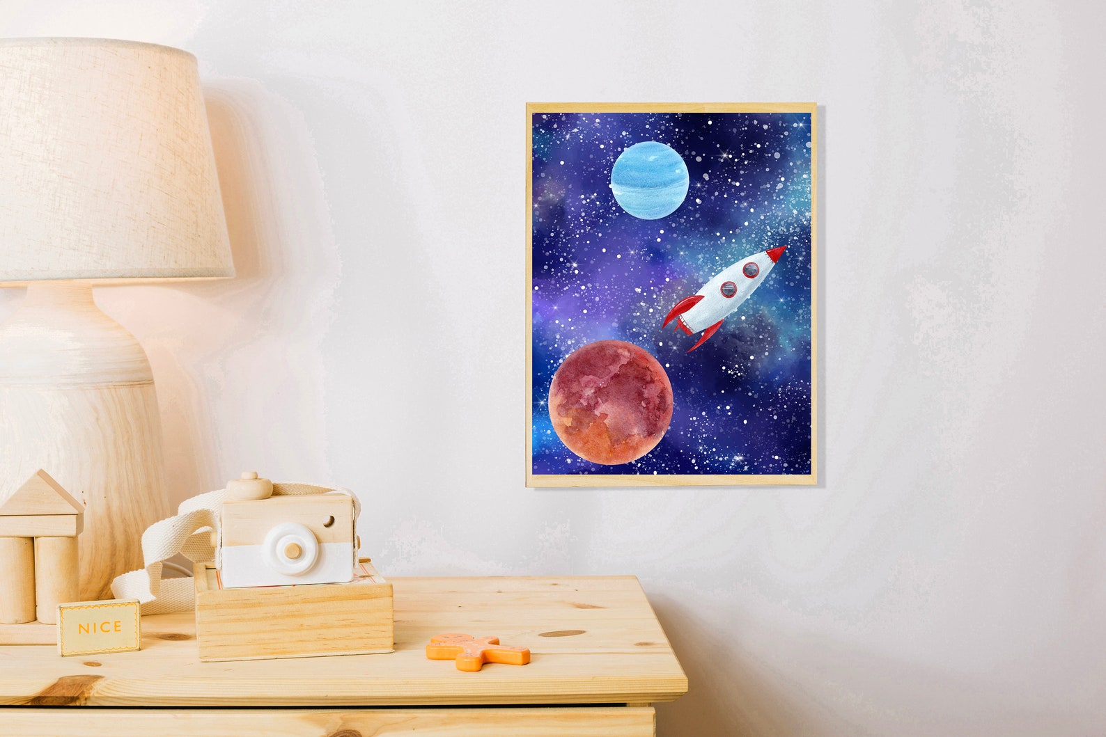 Set of 3 Outer Space Kids Wall Art Digital Download | Etsy