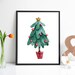 Watercolor Christmas Printable Art Prints Digital Download - Etsy