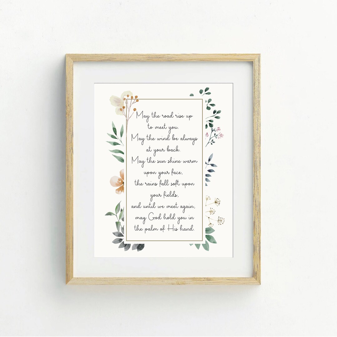 Irish Blessing Prayer Printable Wall Art, Digital Download, Irish ...