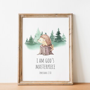 Woodland Animals With Bible Verses Printable Wall Art Set - Etsy