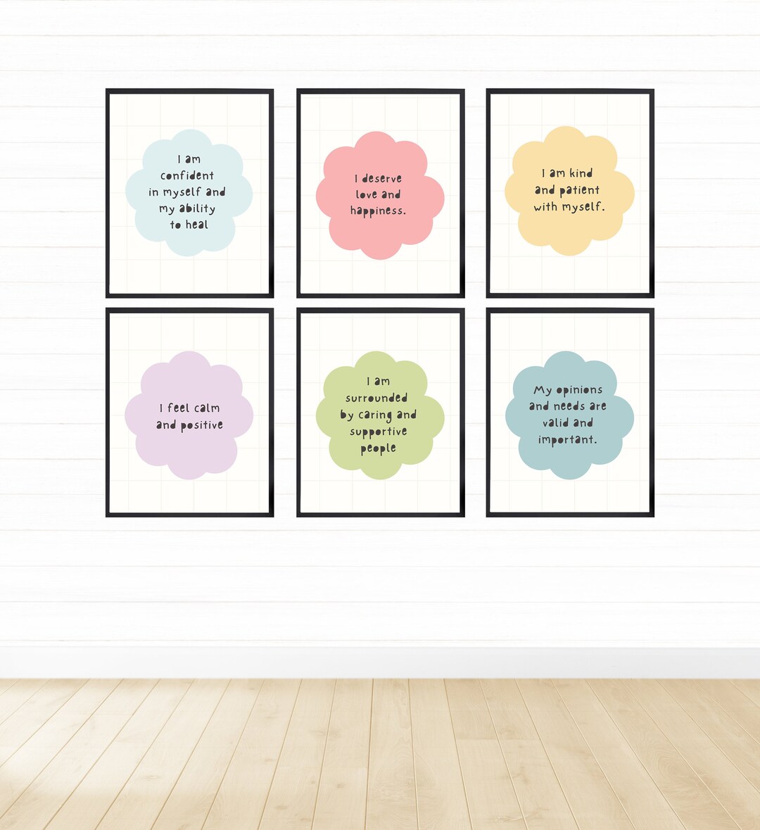 Colorful Kids Affirmations Wall Art Printables, Kids Bedroom Decor ...