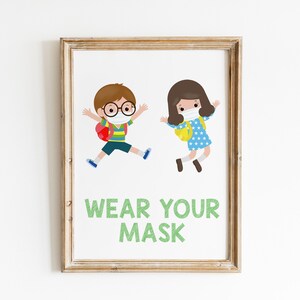 Classroom Covid Rules Printable Wall Art Digital Download | Etsy