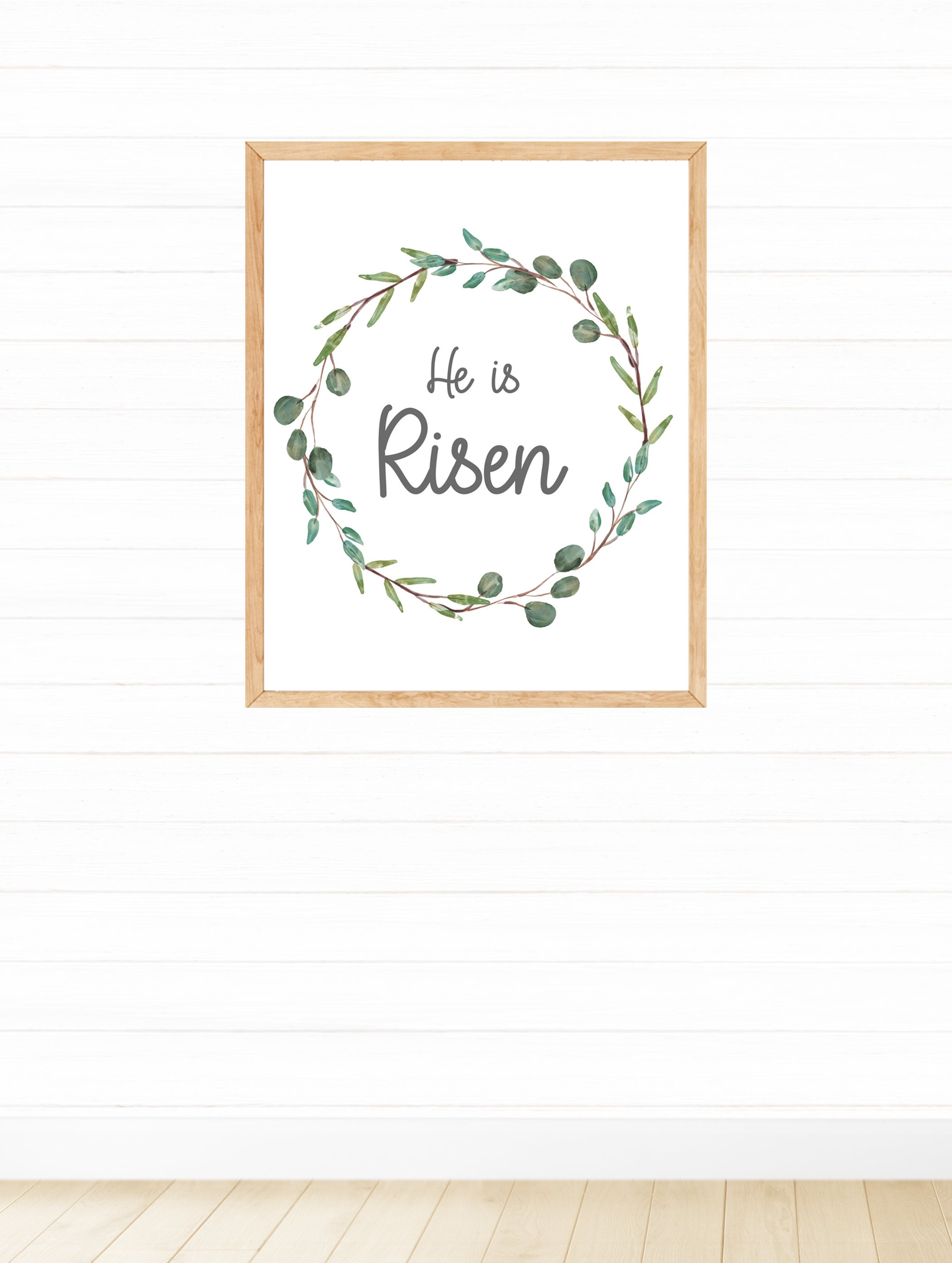 He is Risen Bible Verse Printable Wall Art Digital Download | Etsy