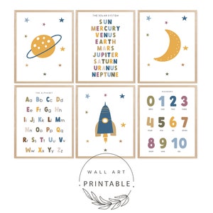 Space Posters Digital Download Printable Wall Art Set of 6 - Etsy
