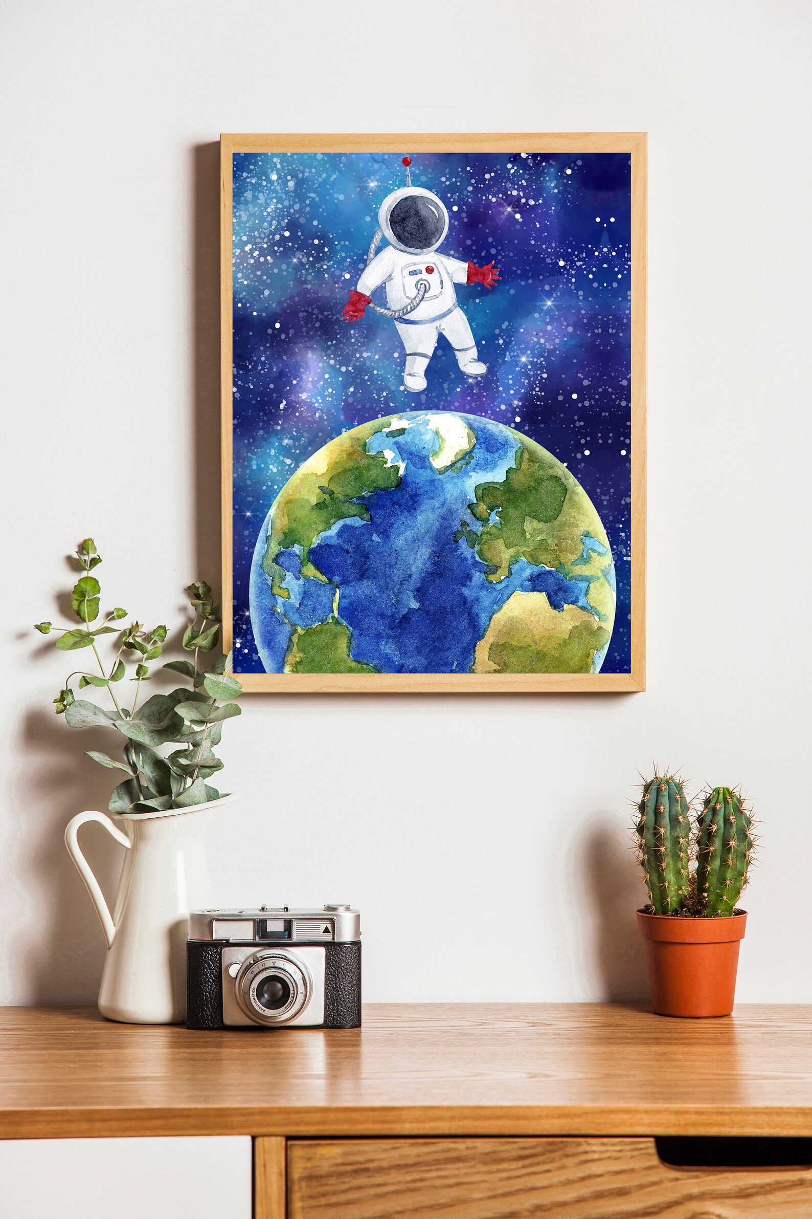 Set of 3 Outer Space Kids Wall Art Digital Download | Etsy