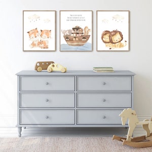 Noah's Ark Prints, Printable Wall Art, Digital Download, Christian ...