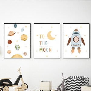 Outer Space Printable Wall Art, Digital Download Space Themed Nursery ...