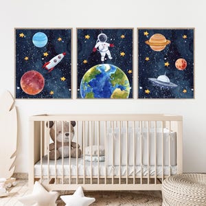 Outer Space Printable Wall Art Set of 3, Digital Download Kids Space ...