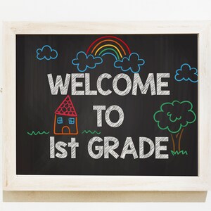 Welcome to 1st Grade Printable Sign for Classroom Decor | Etsy