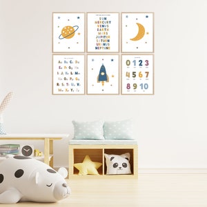 Space Posters Digital Download Printable Wall Art Set of 6 - Etsy