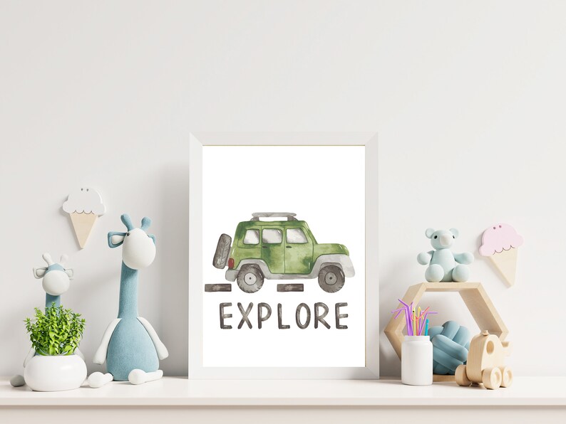 Watercolor Transportation Printable Wall Art Digital - Etsy