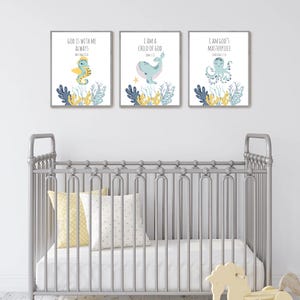 Kids Ocean Themed Bible Verse Printable Wall Art, Christian Nursery ...