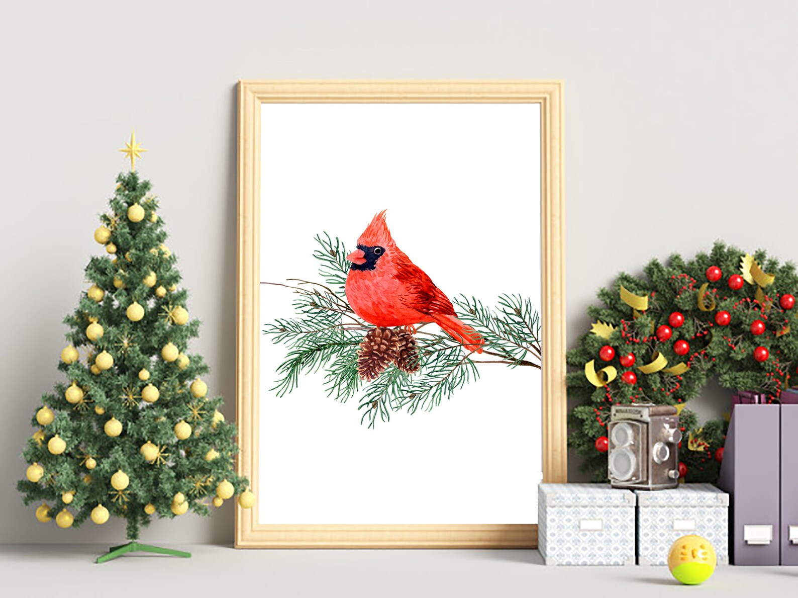 Watercolor Cardinal Wall Art for Home Decor Printable Wall - Etsy